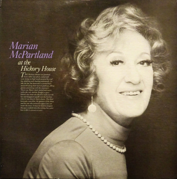 Marian McPartland - At The Hickory House – SolSta Records