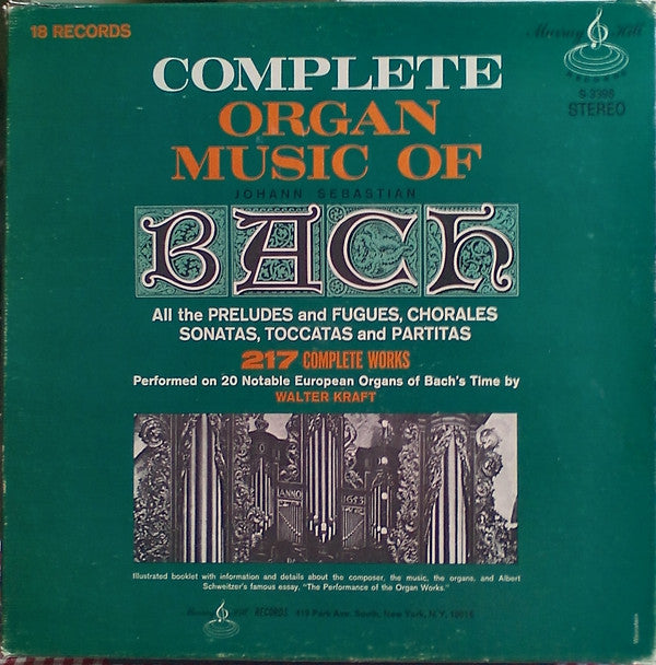 Johann Sebastian Bach - Complete Organ Music, Walter Kraft (organ ...