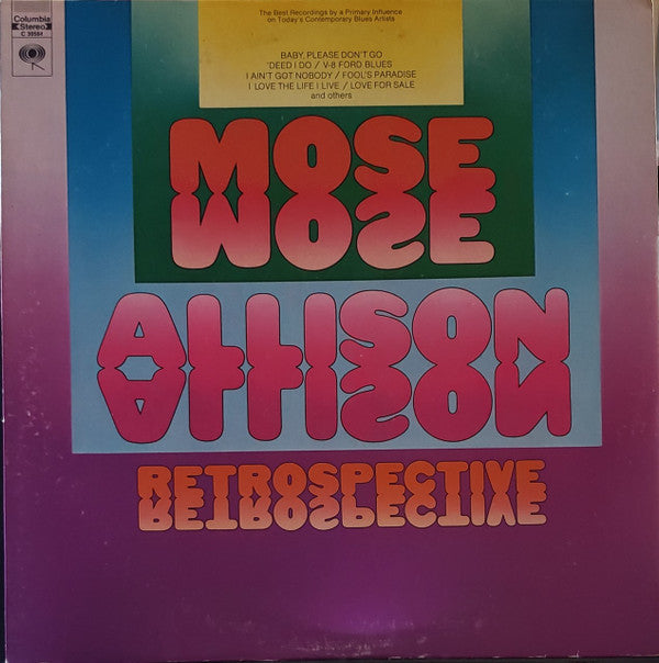 Mose Allison - Retrospective – SolSta Records