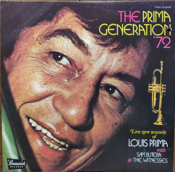 Louis Prima - Sam Butera And The Witnesses - The Prima Generation '72 ...